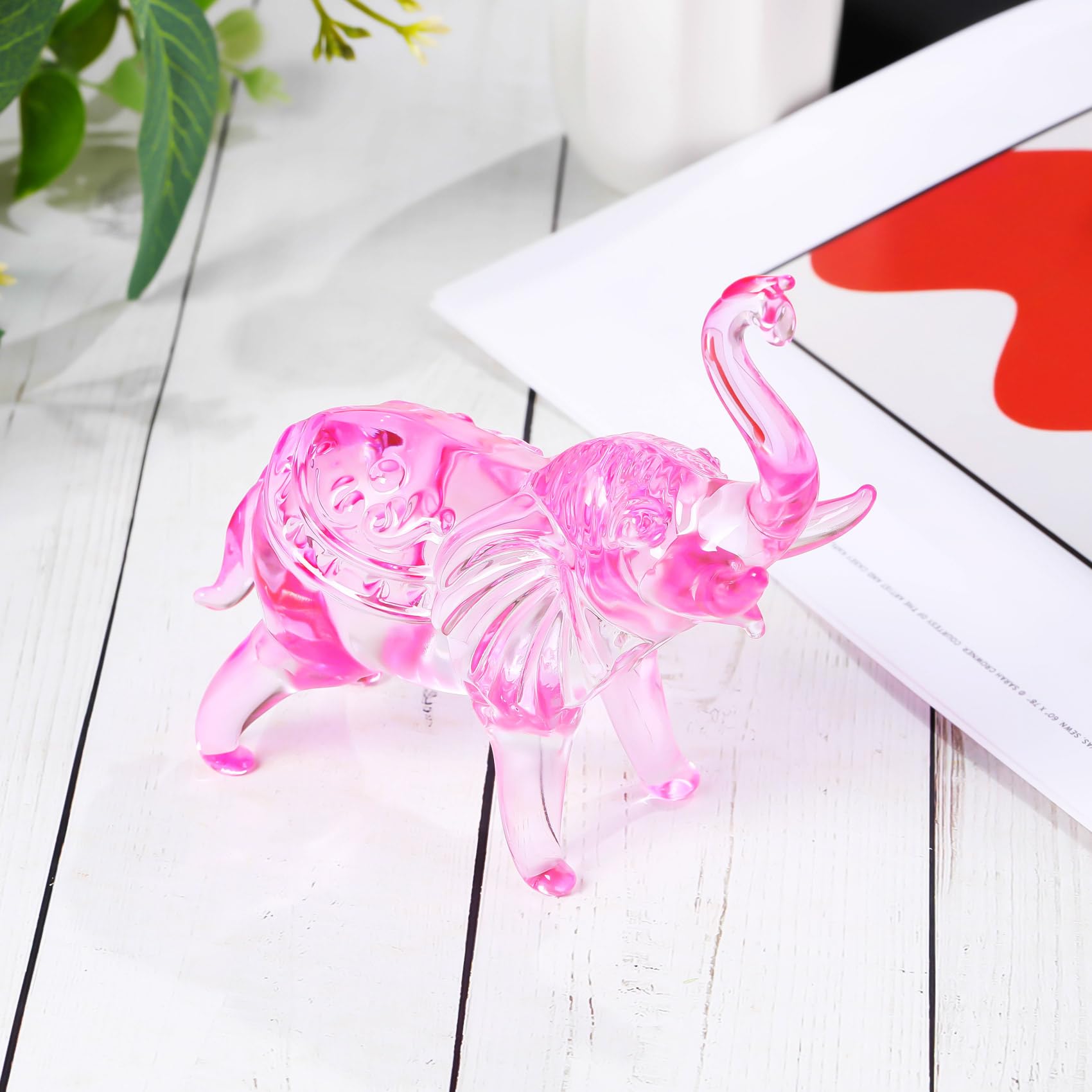 Snapklik.com : YWHL Pink Crystal Elephant Figurine Gifts For Elephant ...