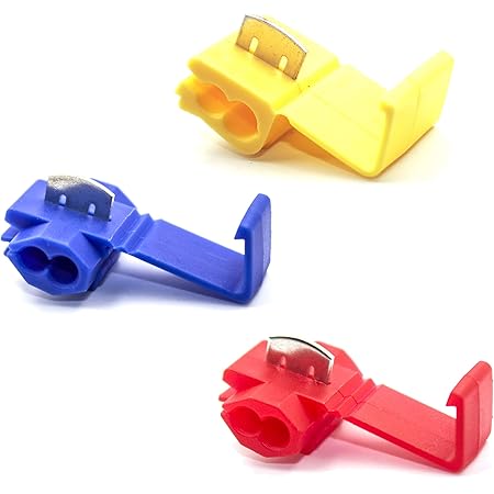 Amazon.com: MMOBIEL 240 Pcs T-Tap Electrical Wire Splice Snap Connectors - Self Stripping Quick ...