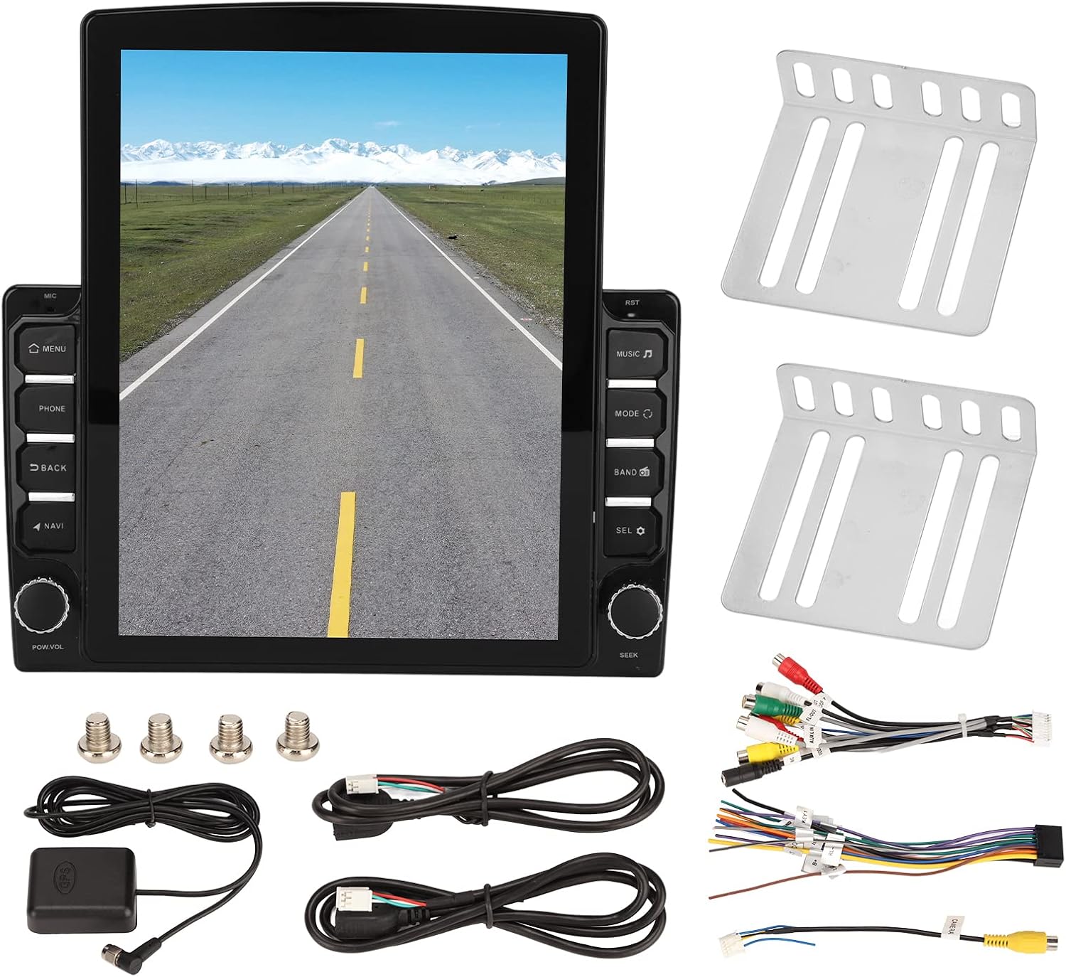 Amazon.com: 9.7in Vertical Double Din Car Stereo, Android10 MP5 Player ...