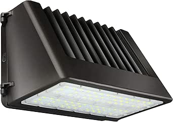 100W LED Full Cut-Off Wall Pack with Dusk to Dawn Photocell, 14000LM ...