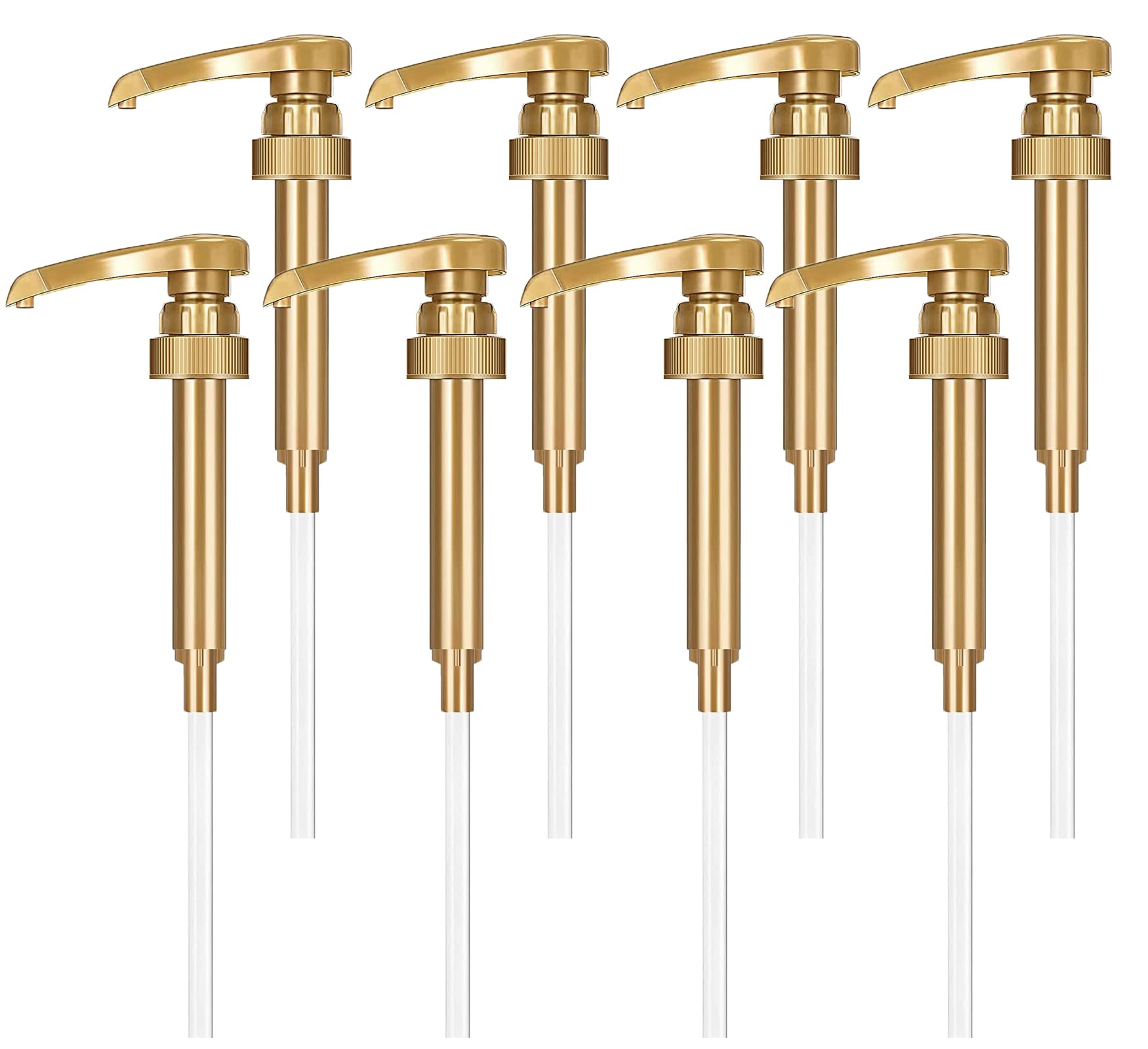 8 Pieces Syrup Pumps, Coffee Syrup Pump Dispenser, Fits 25.4 Oz/750ml ...