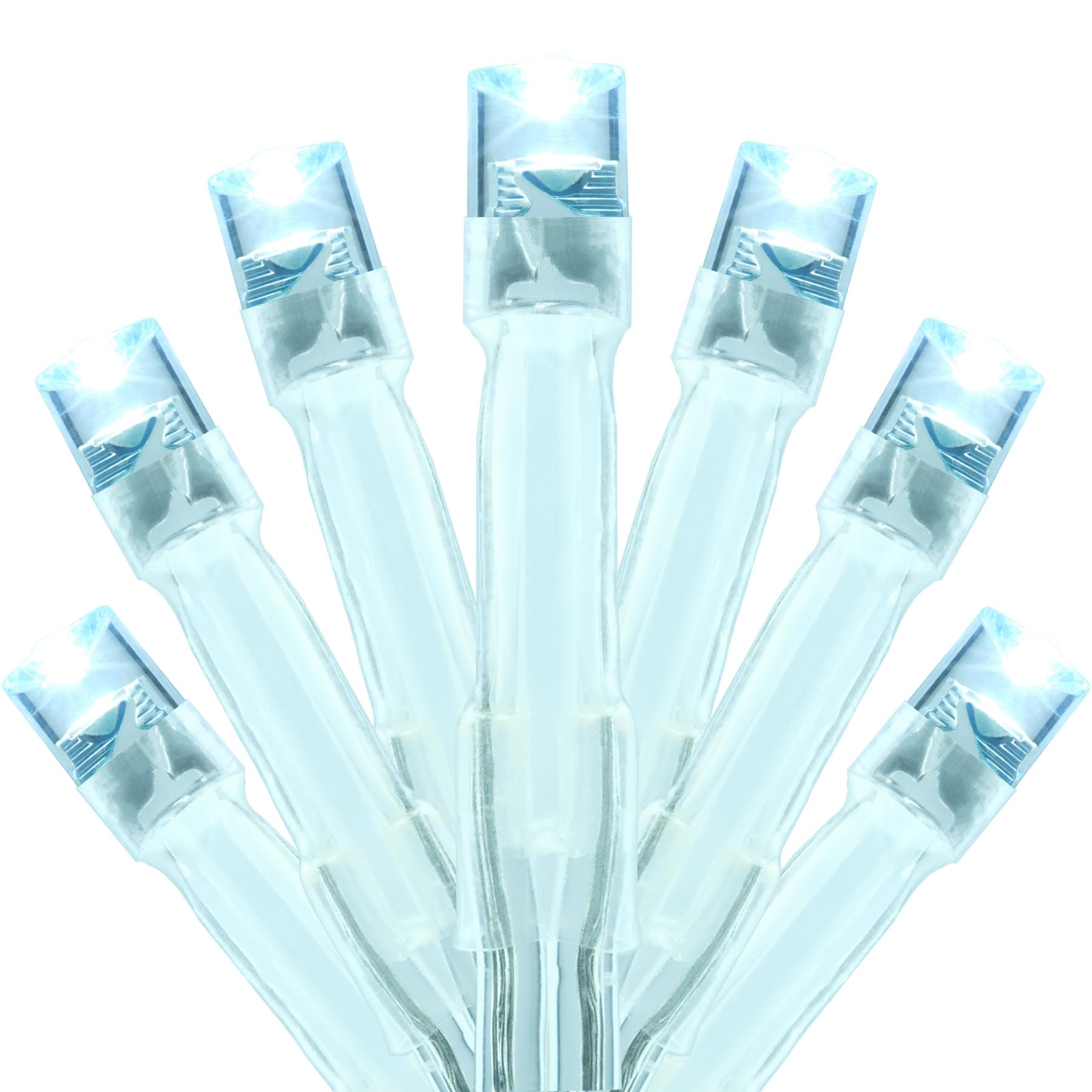 YULETIME 100 Feet 300 Count Cool White LED String Lights with Steady ...