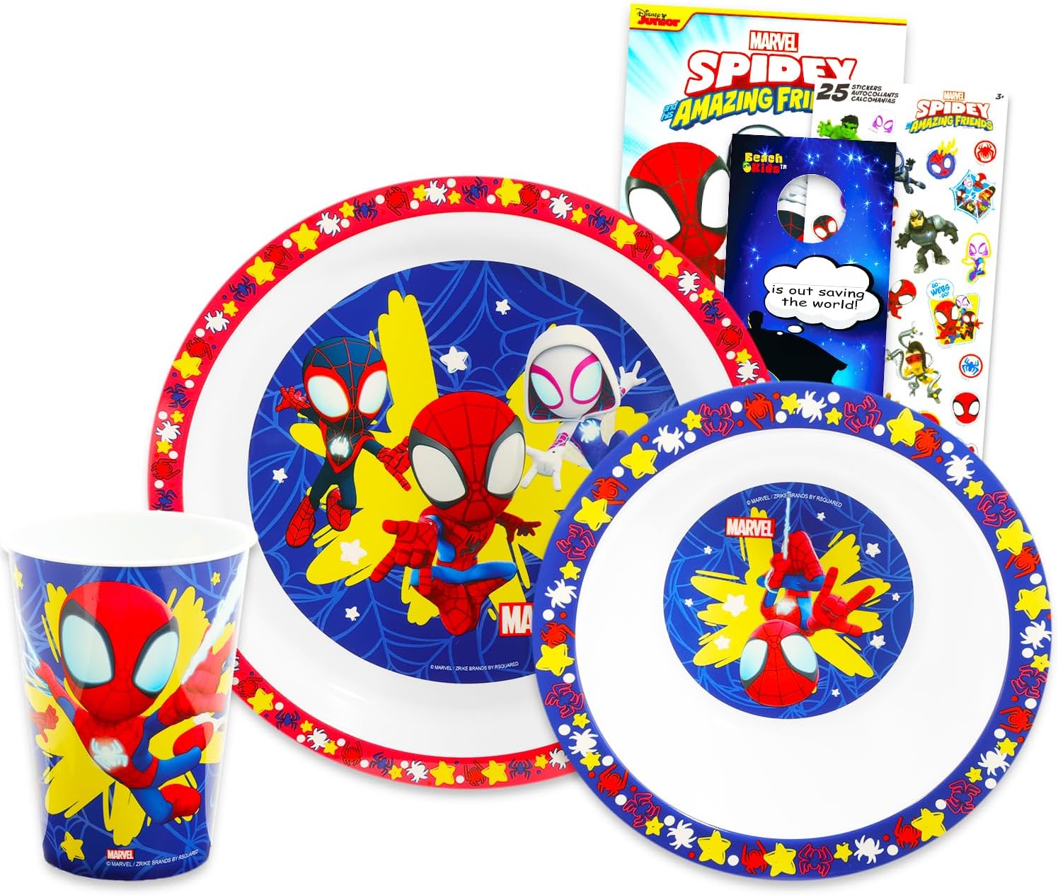Amazon.com: Spidey and His Amazing Friends Dinnerware Set for Kids ...