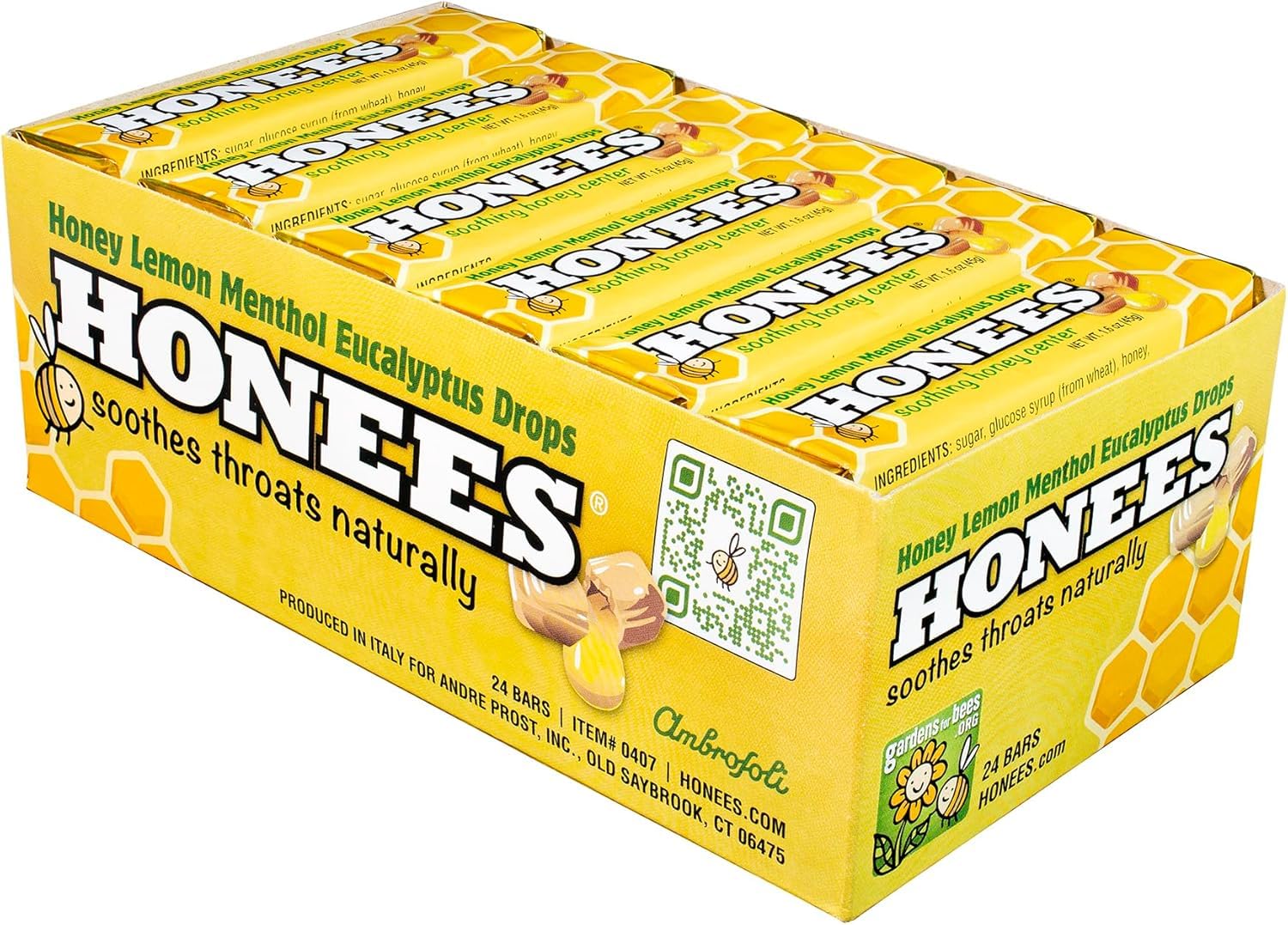 Amazon.com: Honees Filled Honey Lemon Cough Drops- Filled with Honey ...