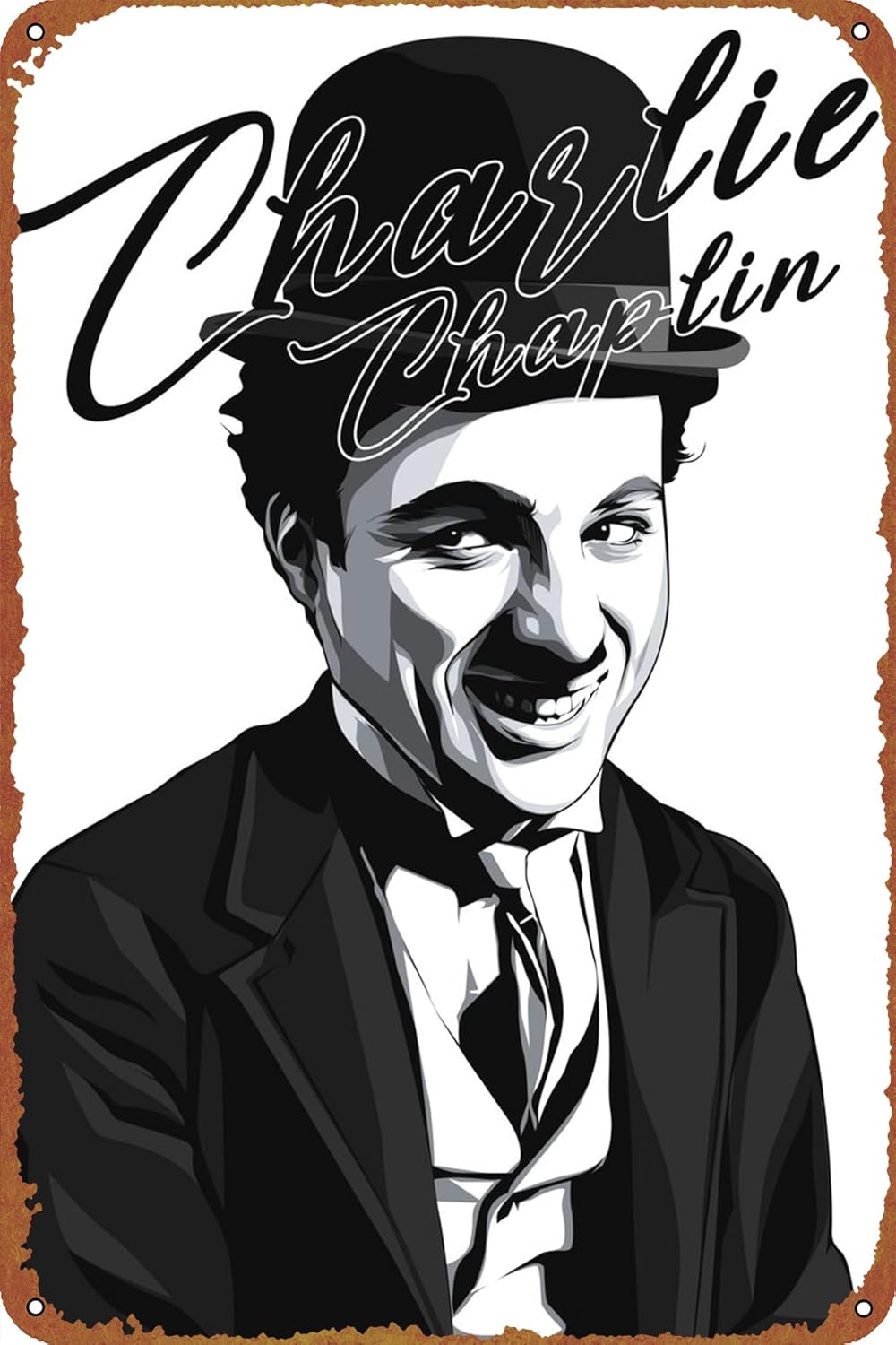 Amazon.com: Charlie Chaplin Movie Posters Tin Signs Retro Metal Movie ...