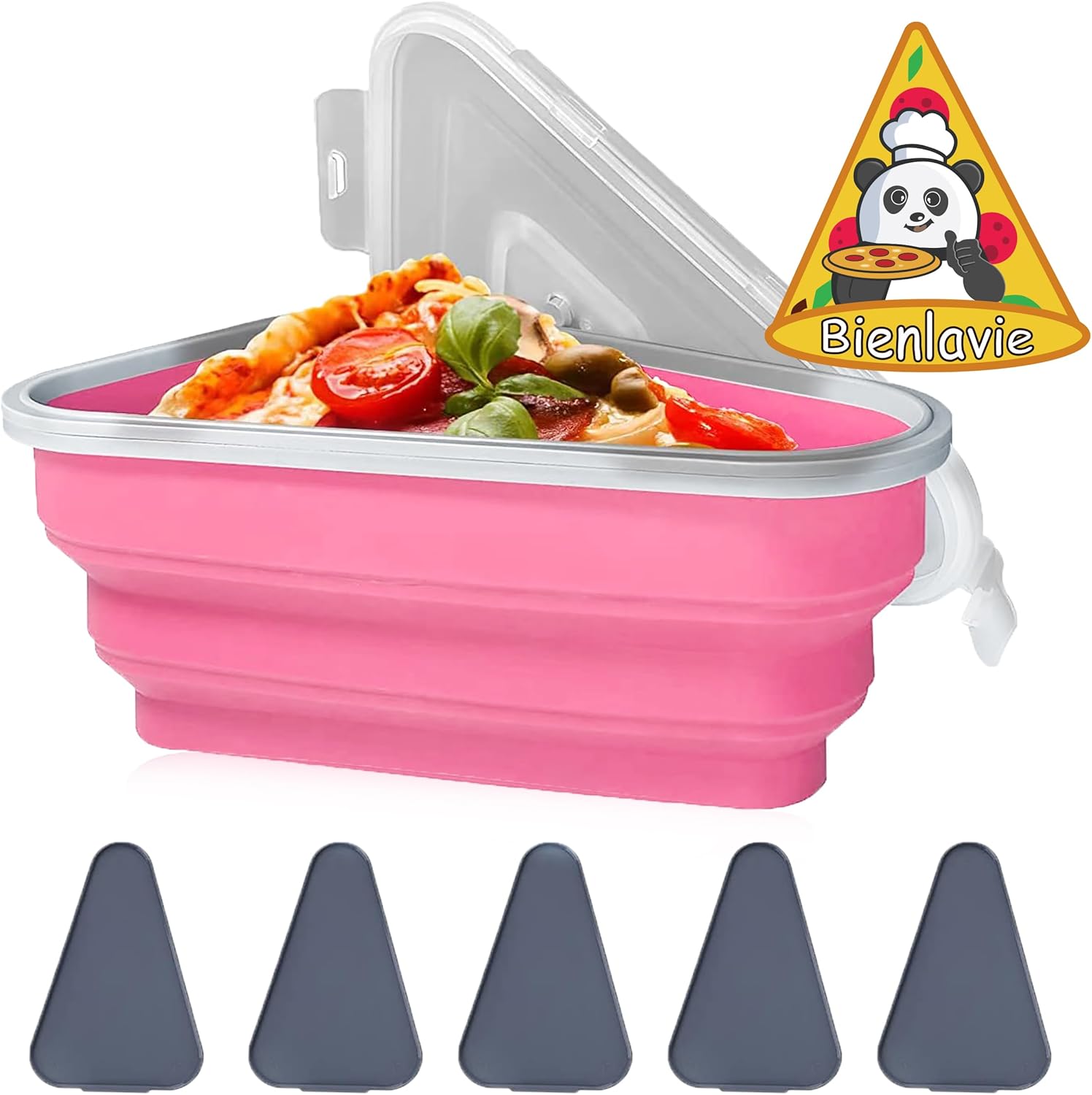 Bienlavie Pizza Storage Container Expandable with 5 Microwaveable ...