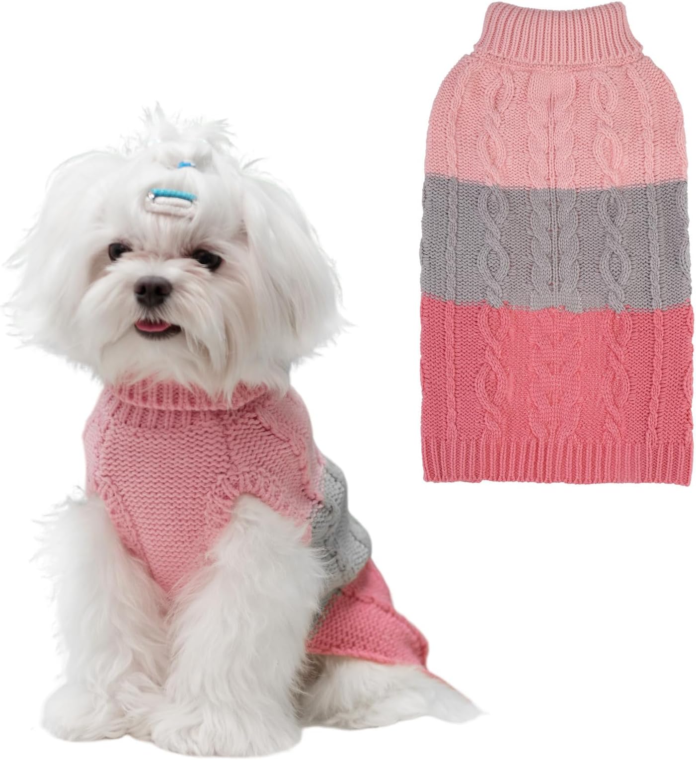 Amazon.com : EXPAWLORER Dog Sweater with Leash Hole - Large Dog Fall ...