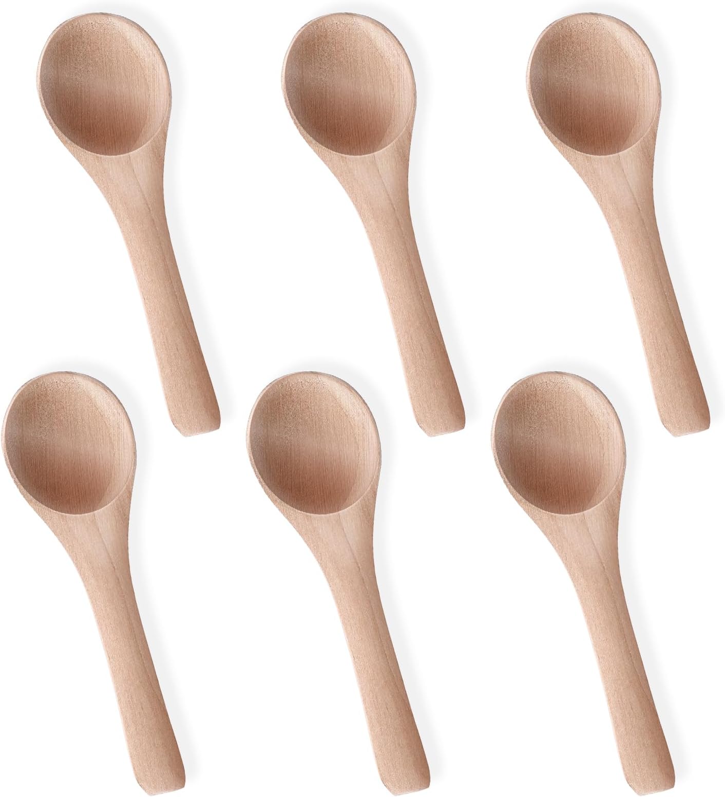 Amazon.com: 6 PCS Small Wooden Spoons, 3.9 Inch Tiny Spoons for Spices ...