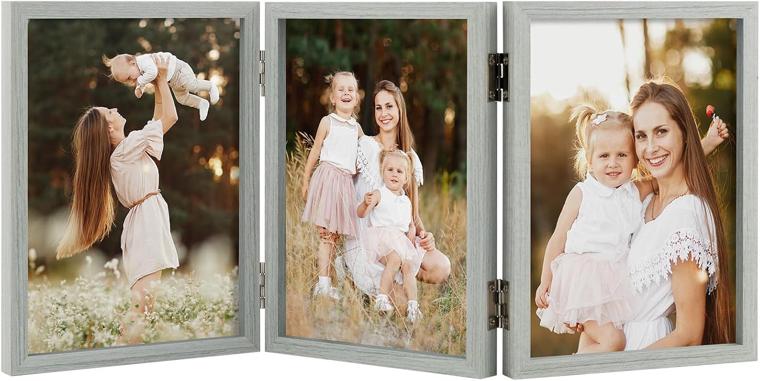 Amazon.com - Space Art Deco Triple 5x7 Picture Frame, 3 5x7 Folding ...