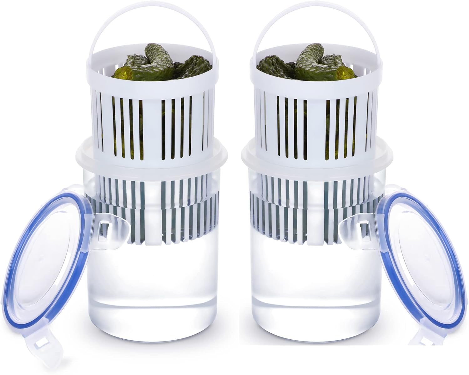 Amazon.com: Actaday Plastic Pickle Jar - Pickle Container with Strainer ...