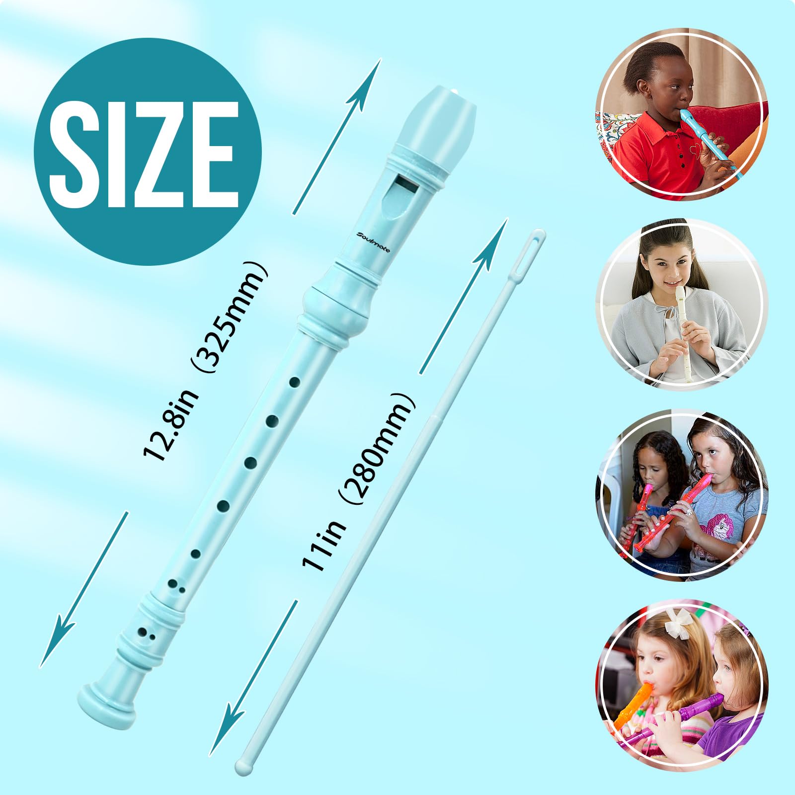 Recorder Instrument For Kids Soulmate German-Style Recorder - 8-Hole C ...