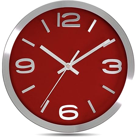 Amazon.com: Nautical Burgandy Wall Clock | Ultra Quiet Quartz Mechanism ...