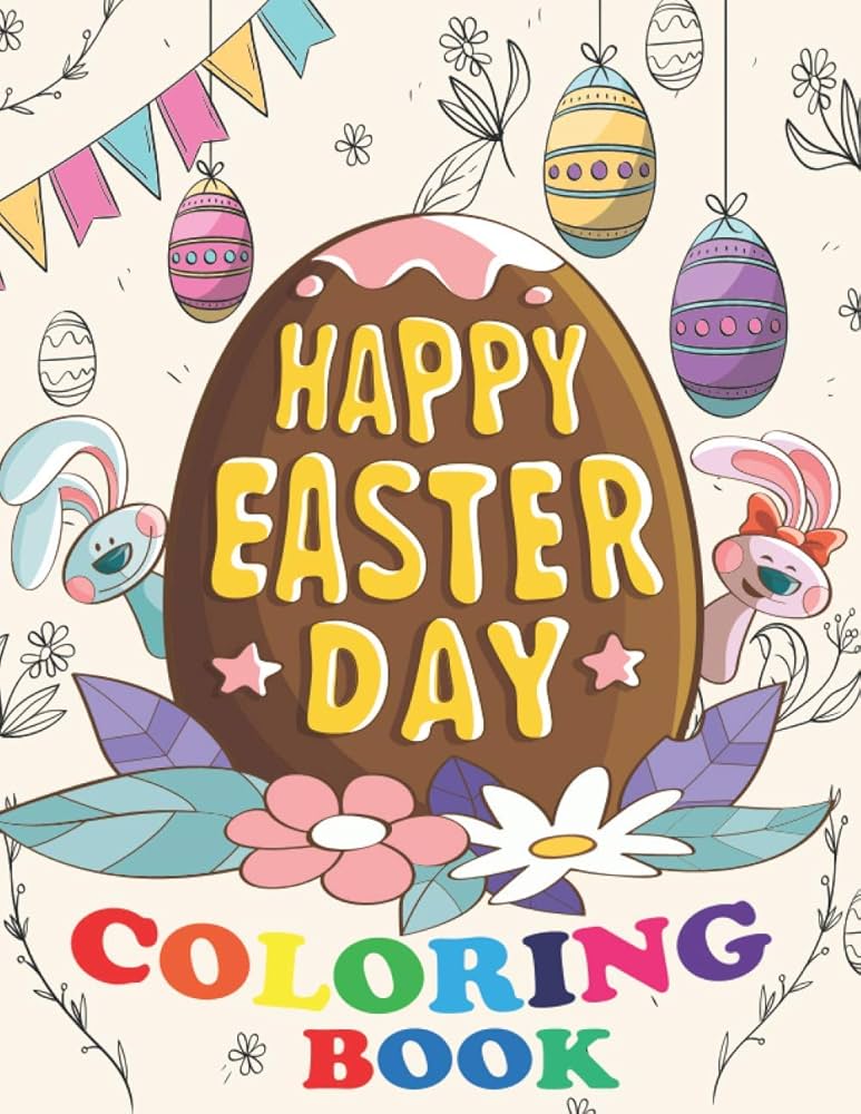 happy easter day coloring pages