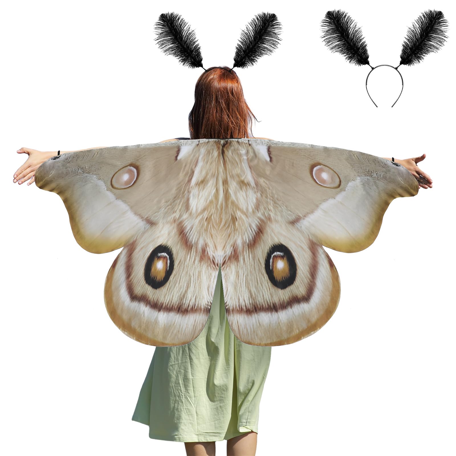 Amazon.com: Liitrsh 2 Pcs Halloween Moth Costume Butterfly Wing Cape ...