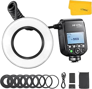 Amazon.com : Godox MF-R76N Macro Ring Flash for Nikon, 76Ws TTL ...
