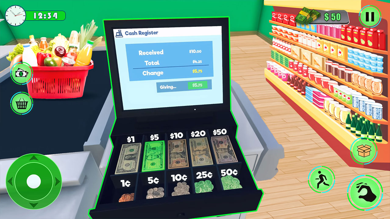Supermarket Game Simulator Shopping Games: Real Shopping Idle Cashier ...