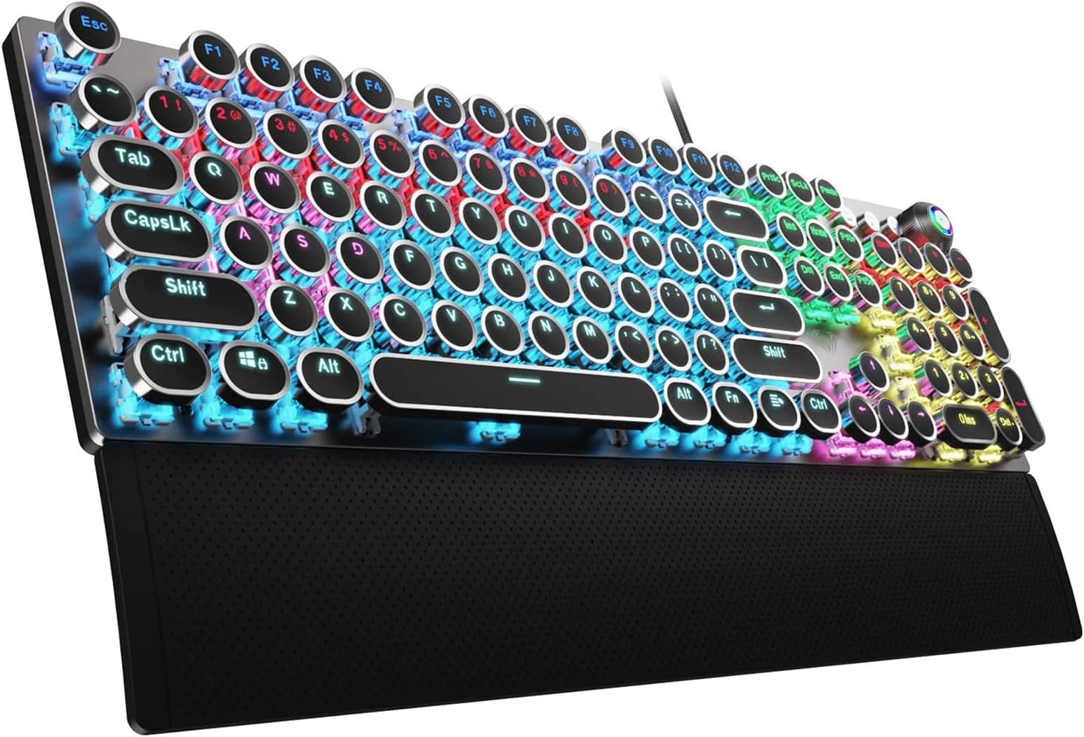 TECKNET RGB Gaming Keyboard, 105 Keys, All-Metal Panel, 15-Zone RGB ...