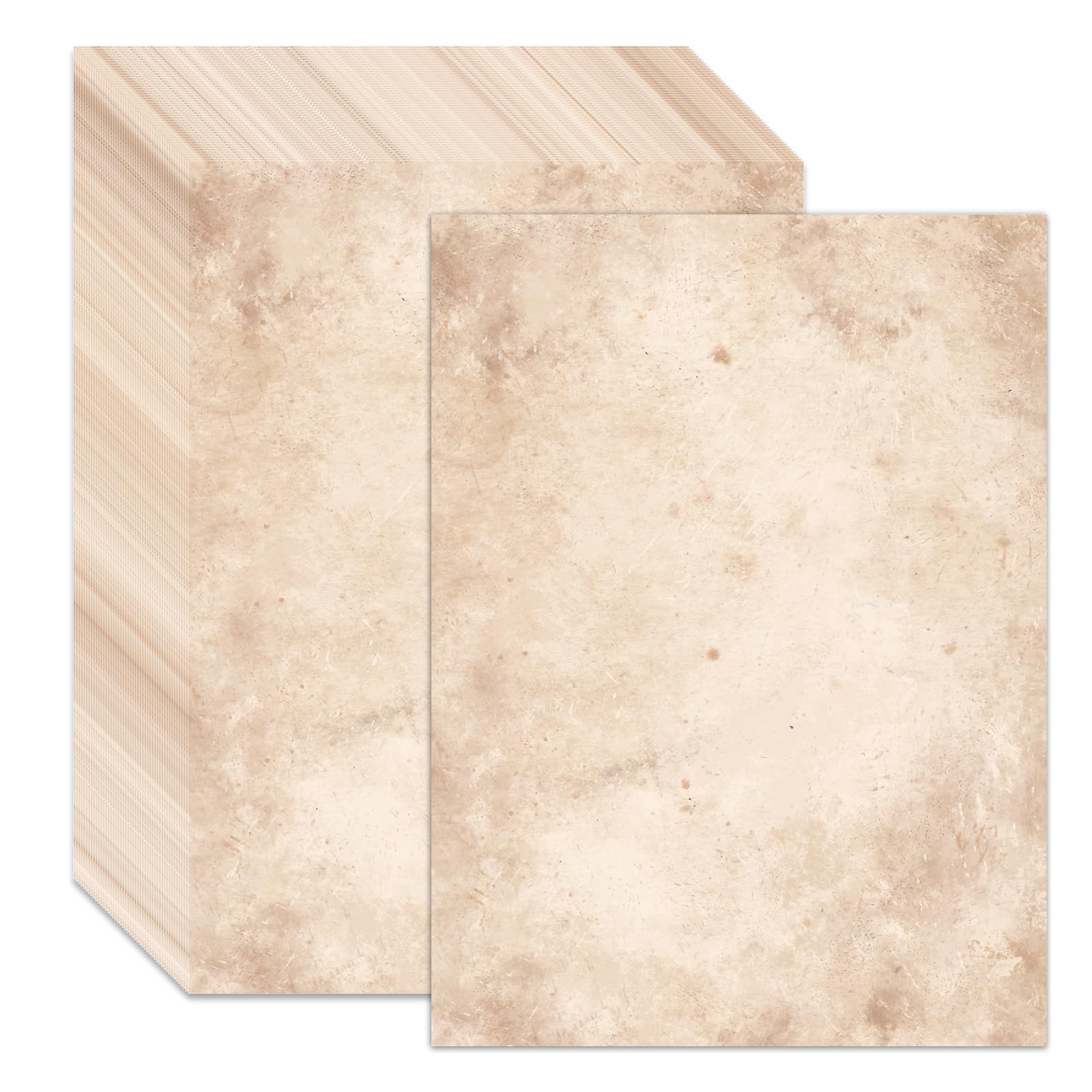Amazon.com : 50 Sheets Vintage Paper, Antique Stationery Paper for ...