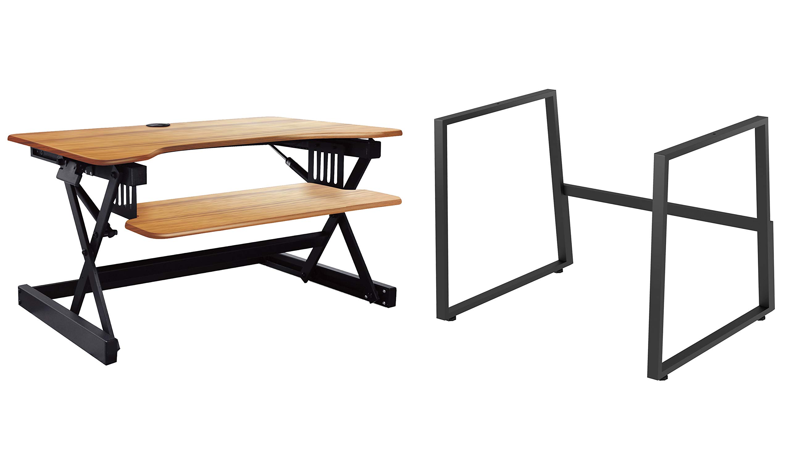 Snapklik.com : Rocelco 40" Large Height Adjustable Standing Desk BUNDLE ...