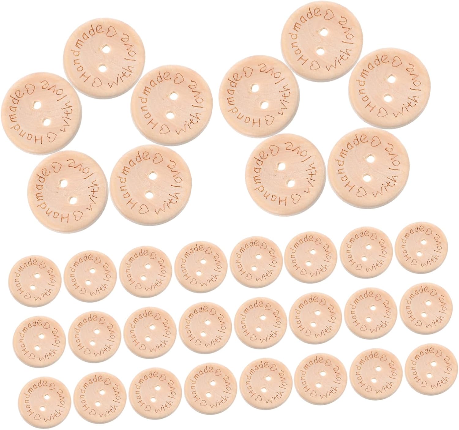 Amazon.com: Veemoon 100pcs Wooden Buttons Decorative Craft Buttons for ...