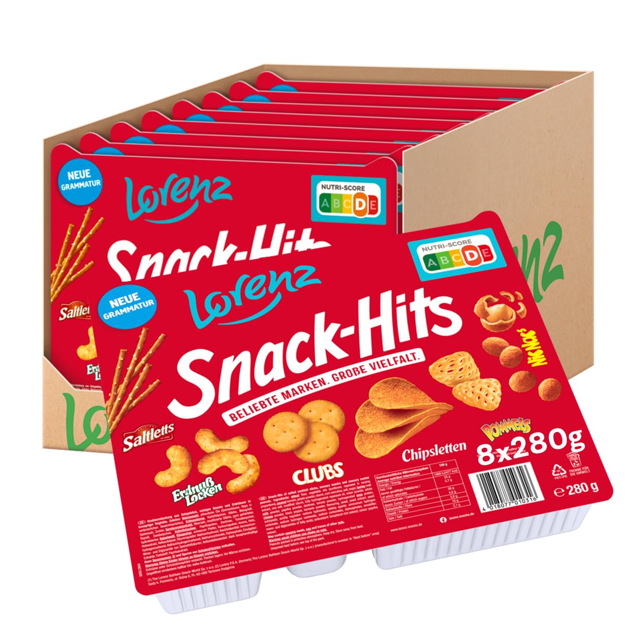 Lorenz Snack World Snack-Hits, 8er Pack (8 x 280 g) : Amazon.de ...