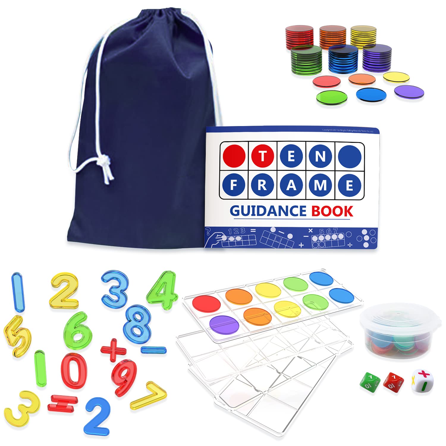 Buy Aomola Ten Frames for Classroom,Math Manipulatives 1st Grade ...