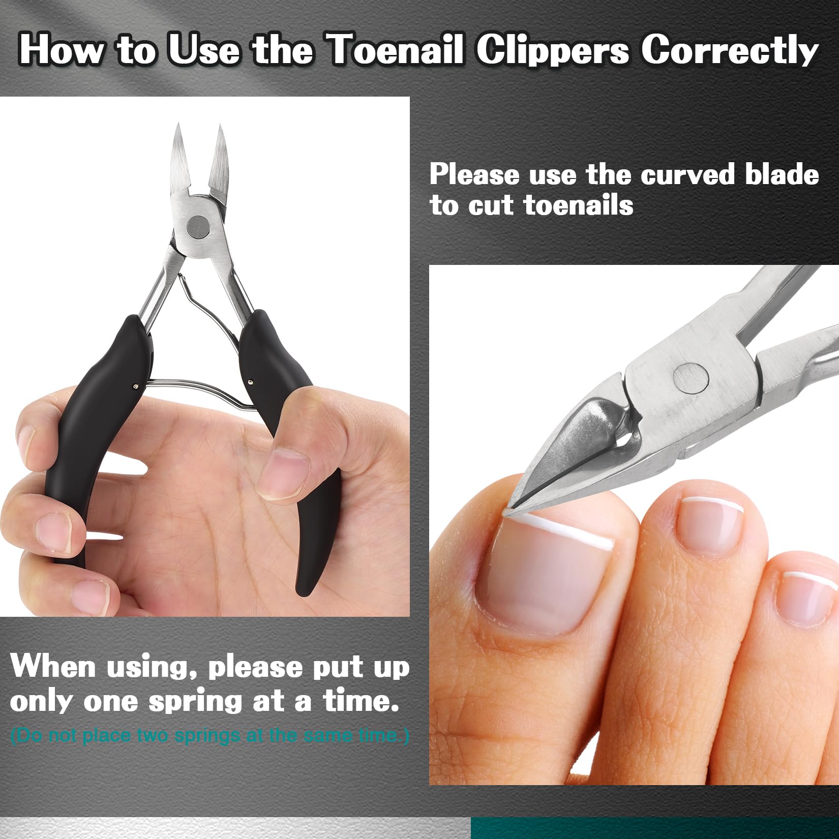 Snapklik.com : 4 Pack Ingrown Toenail Clippers Kit For Ingrown & Thick ...