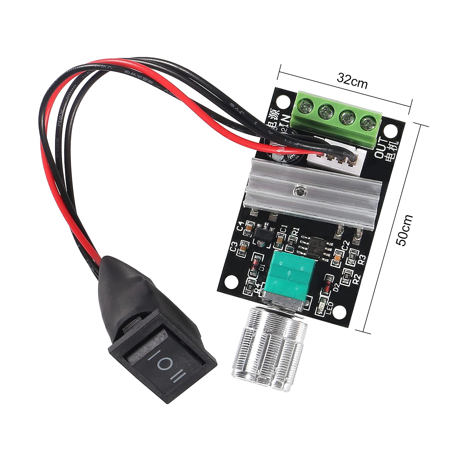 Snapklik.com : 4PCS DC Motor Speed Controller, 6V 12V 24V 28V 3A 80W ...