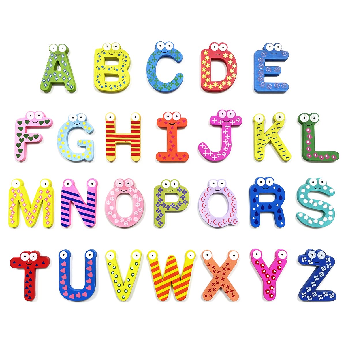 Magnetic Alphabet Letters, 26 Pcs Multicolor Fridge Alphabet Magnet ...