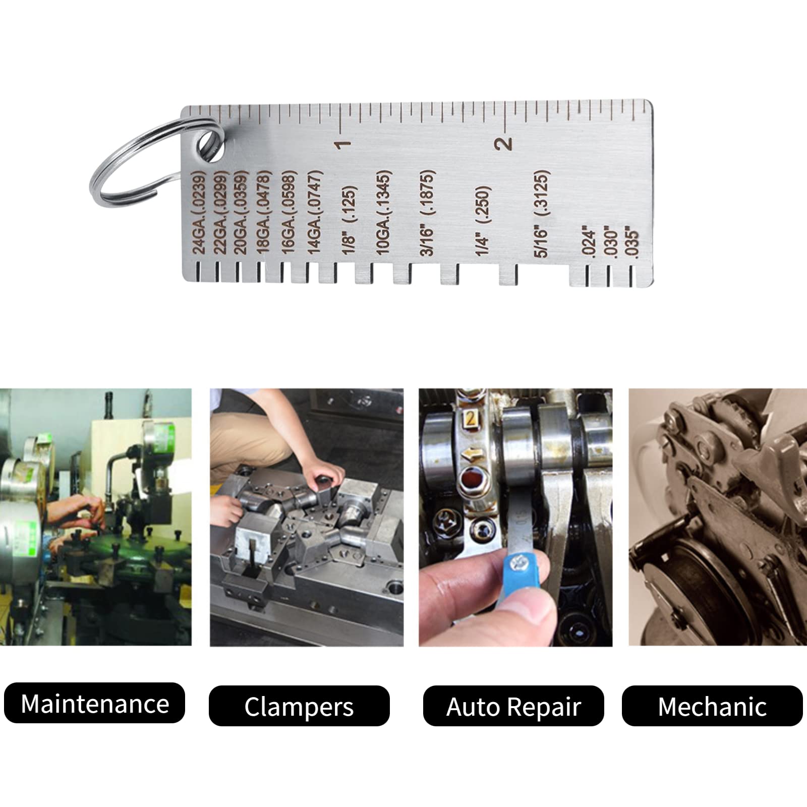 Snapklik.com : Stainless Steel Wire Sheet Thickness Gauge Accurate ...