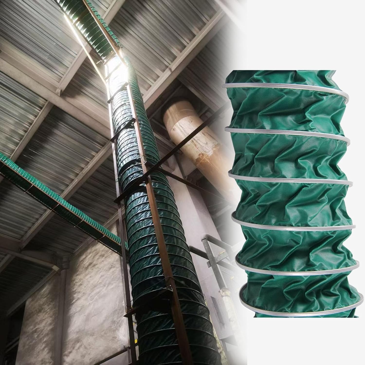 Green Ventilator Dryer Duct Hosing, 3 6 10 13 Ft Heavy Duty Exhaust ...
