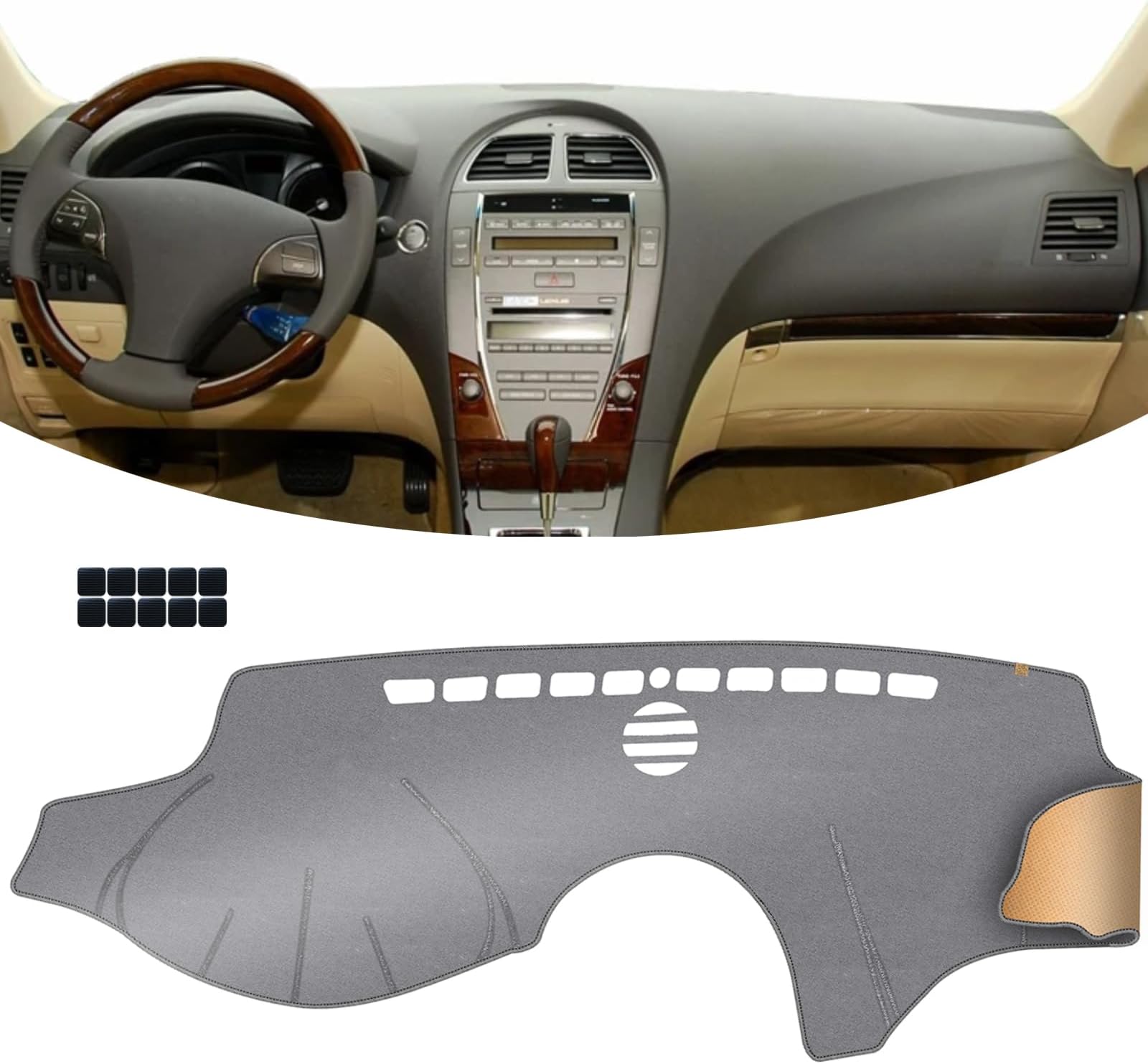 Amazon.com: KEYOOG Dashboard Cover Dash Mat Fit for 2012-2007 Le-xus ES ...