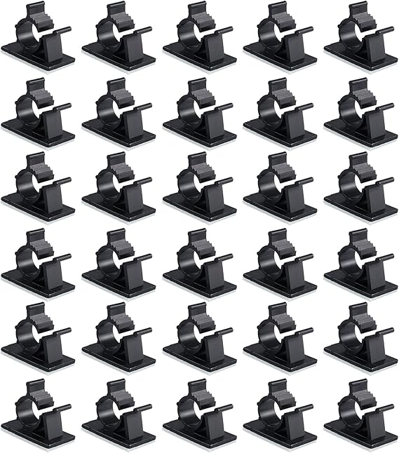 Amazon.com: Viaky 30 Pcs Black Clips Self Adhesive Backed Nylon Wire ...