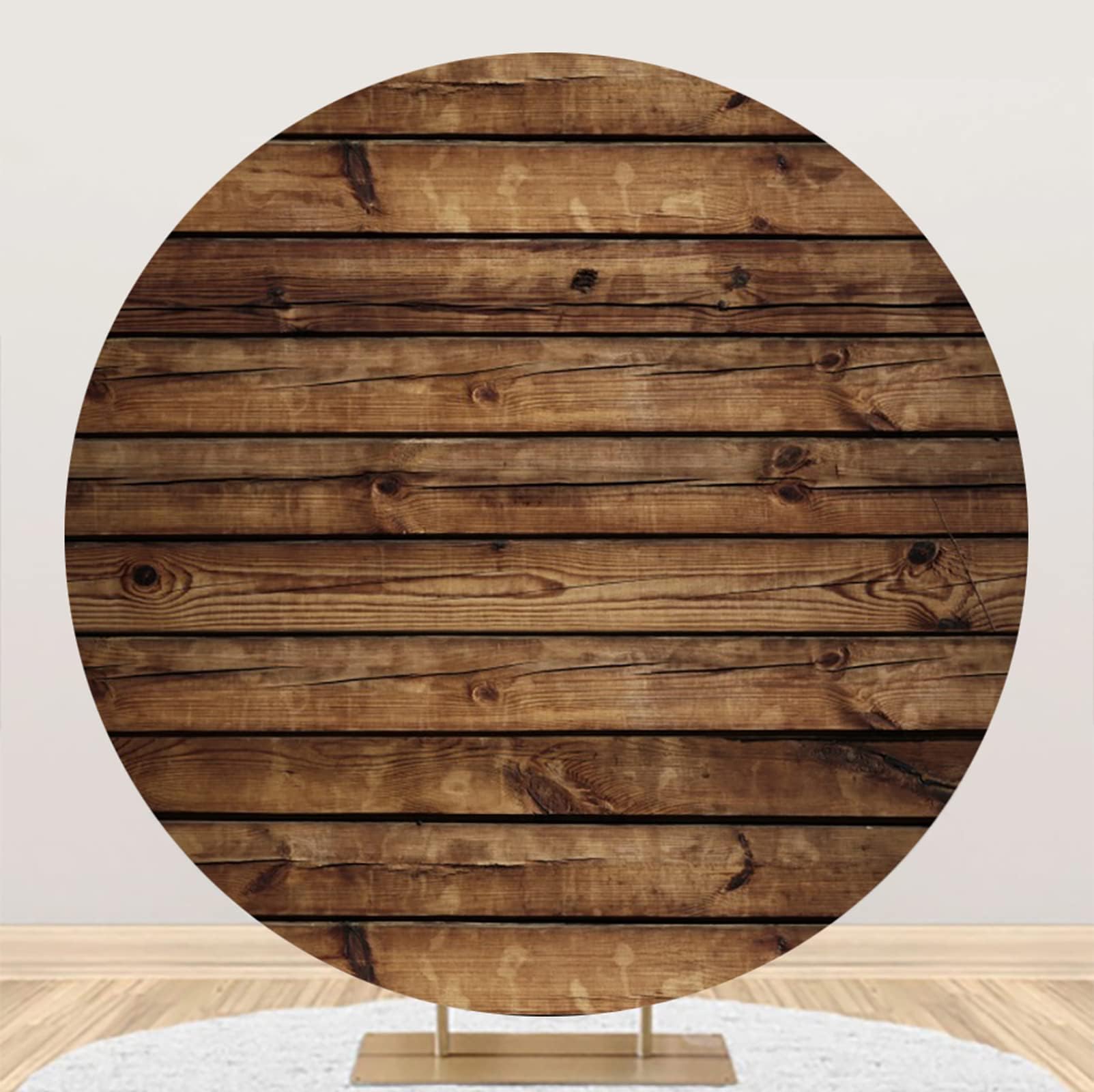 Amazon.com : OFILA Rustic Wood Round Backdrop 7.2ft Wooden Round Photo ...
