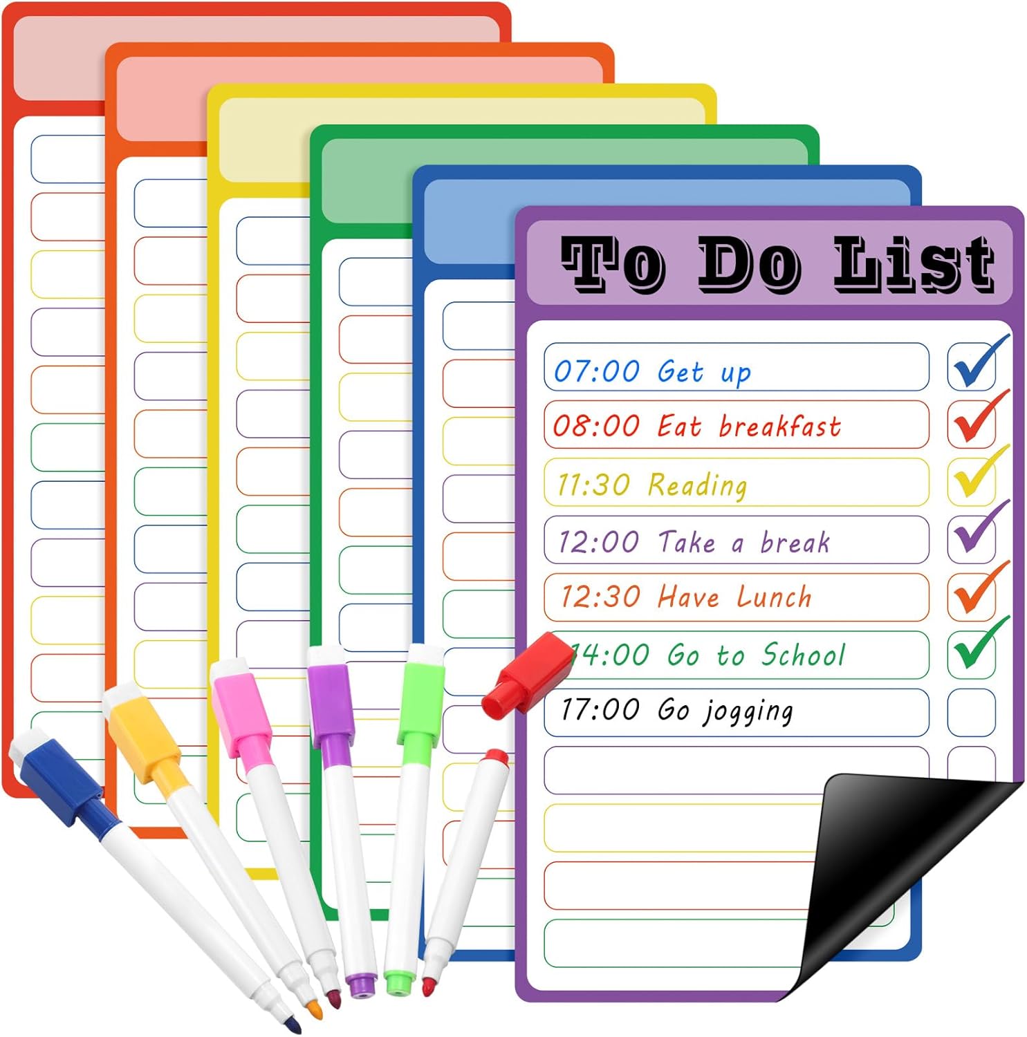 Amazon.com : SATINIOR 6 Pieces Magnetic to Do List Chart for Kids ...