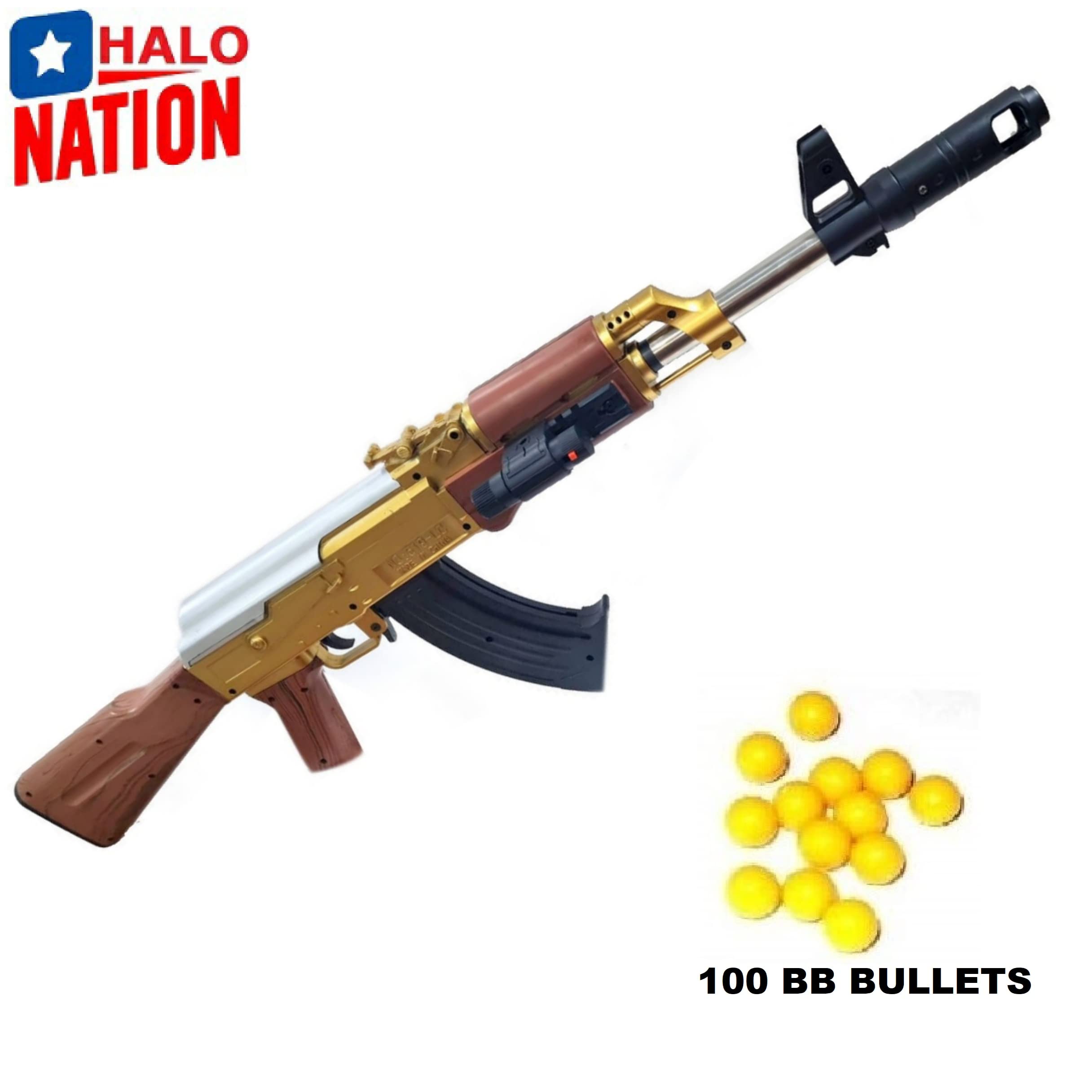 Golden Ak 47 Toy Gun