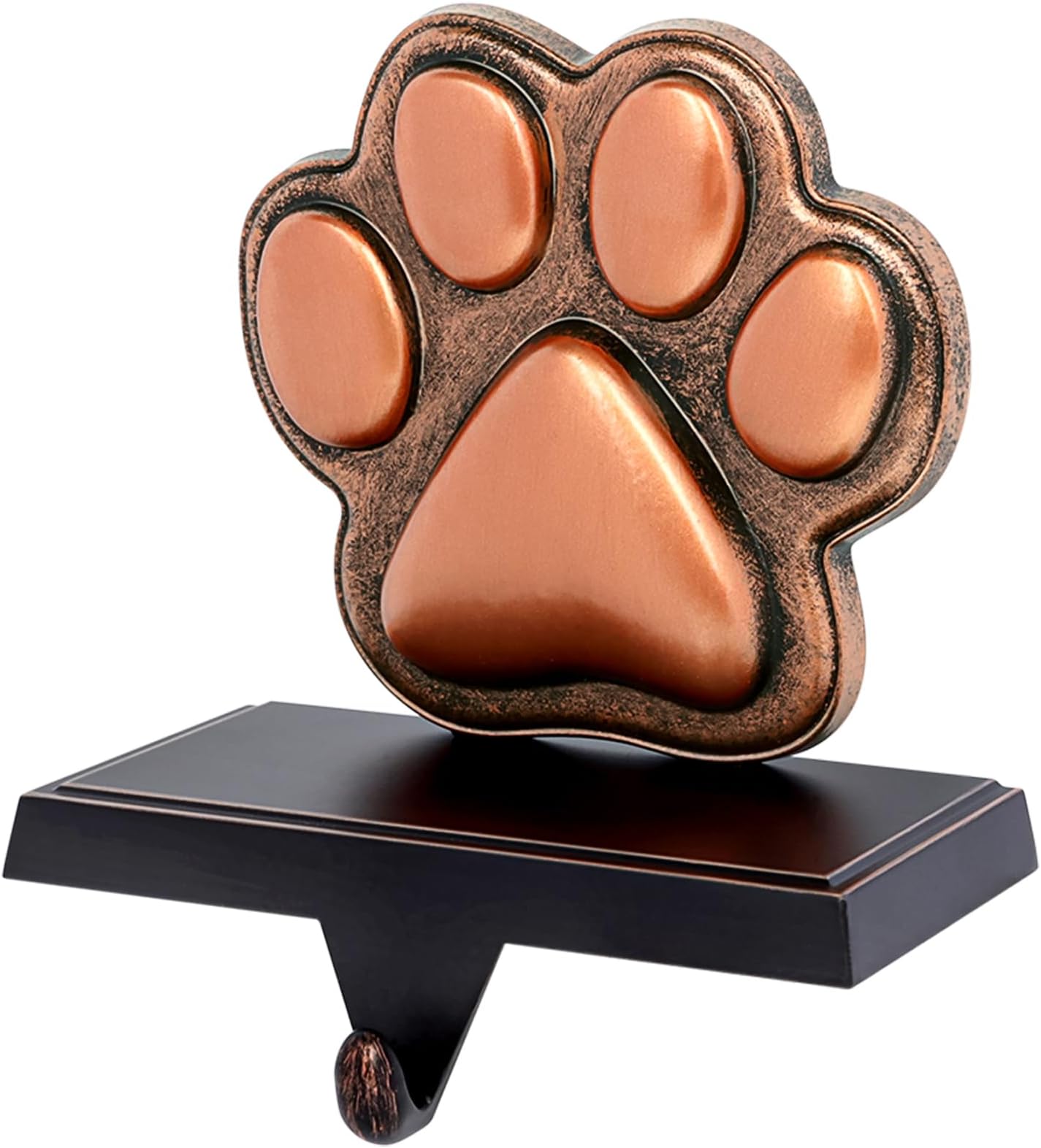Amazon.com: The Bridge Collection 3" Red & Green Cast Iron Paw Print ...