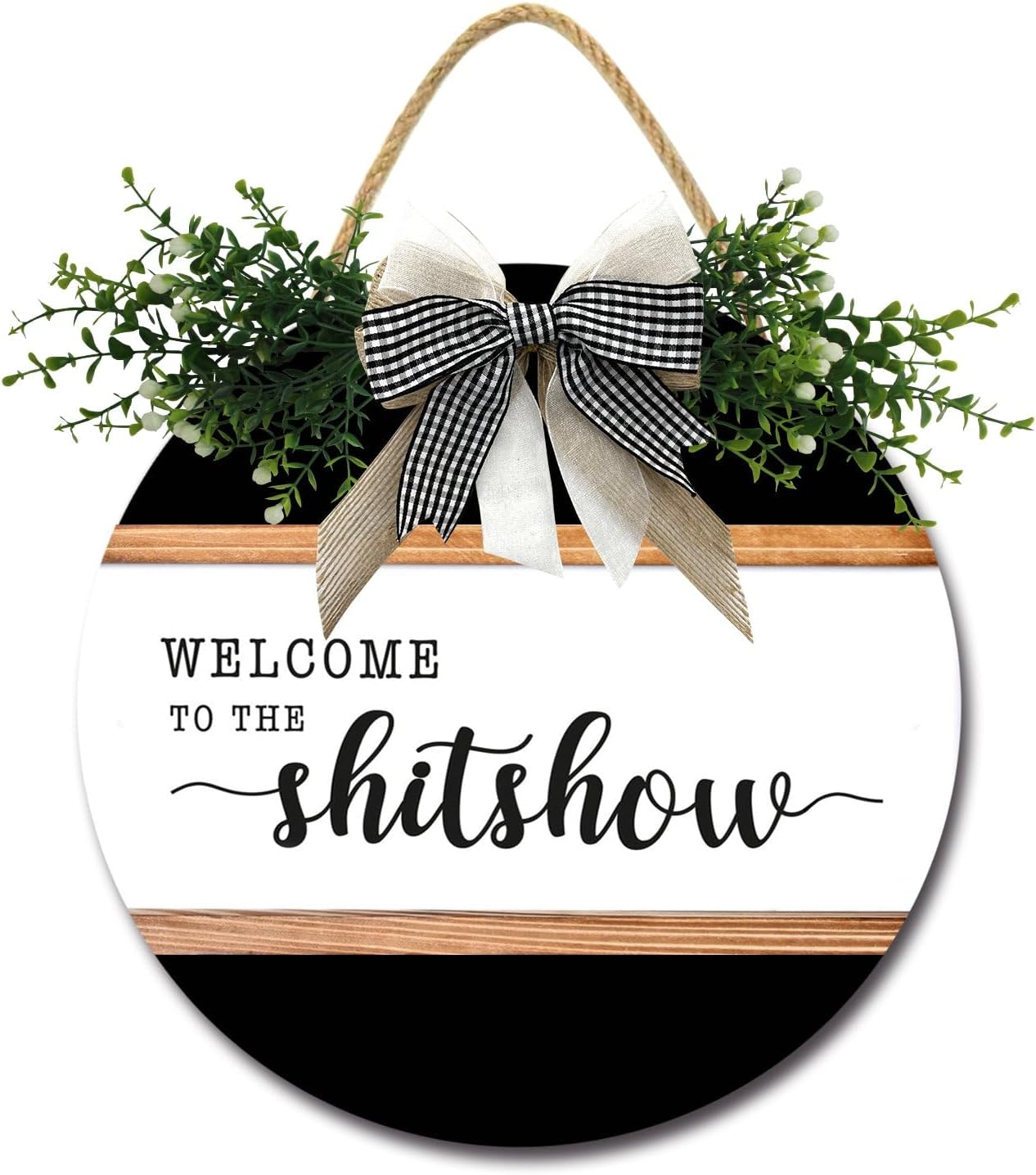 Amazon.com: LERJIMUX Welcome To The Shit Show Sign Front Door Porch ...