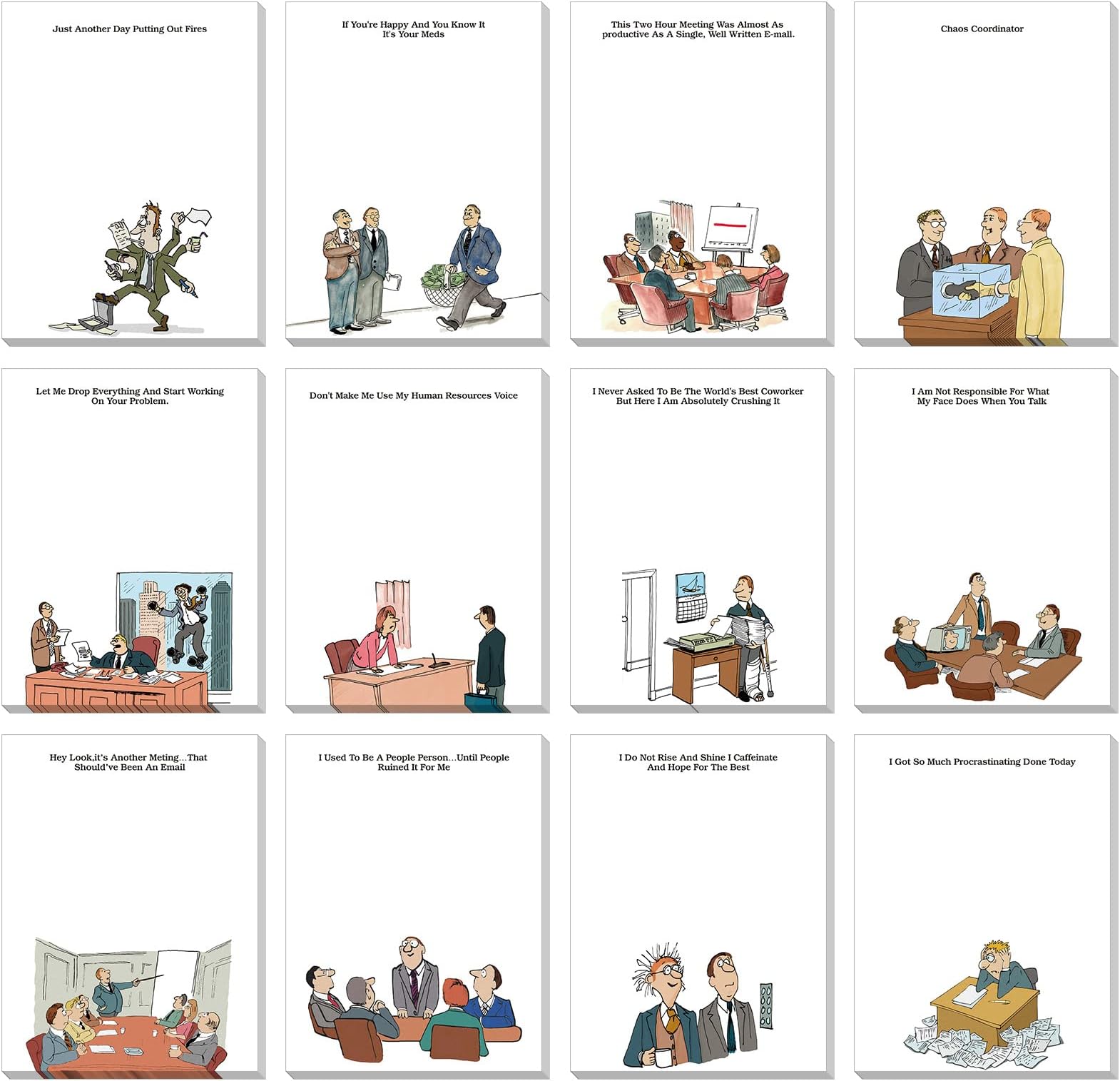 Amazon.com : Funny Notepads with Sayings Sticky Funny Office Supplies ...