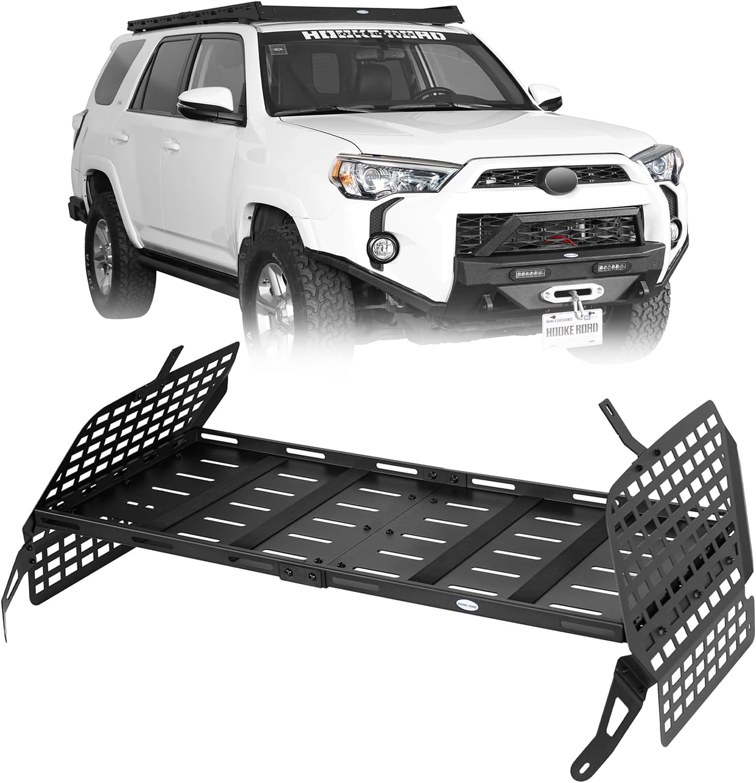Amazon.com: Hooke Road 4Runner Trunk Cargo Rack and Rear Window Molle ...