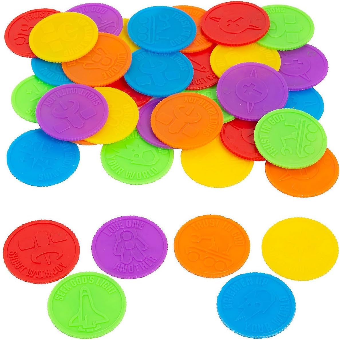 Amazon.com: Fun Express Outer Space VBS Coins – Colorful Outer Space ...