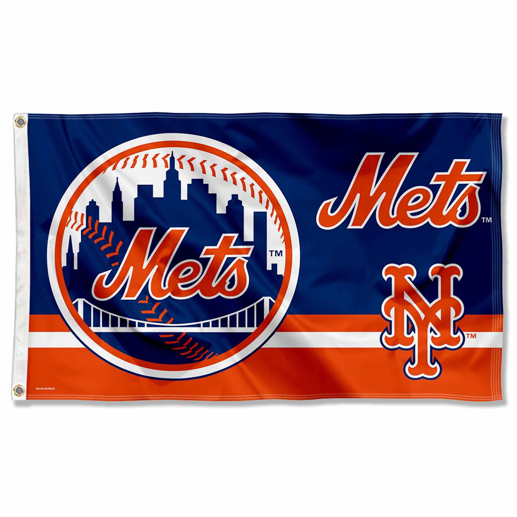 Amazon.com : WinCraft New York Mets Logo Insignia 3x5 Foot Grommet ...