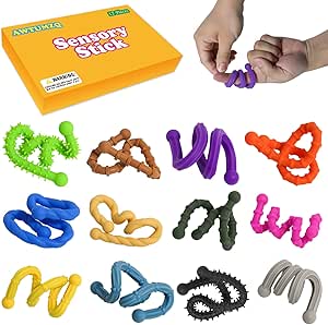 Amazon.com: AWTUMZQ 12 Pack Sensory Stick,Fidget Toys,Textured Calming ...