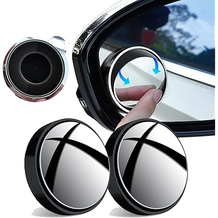 Amazon.com: 2 Piece Blind Spot Mirror, 2 Inch Round Hd Glass Convex ...