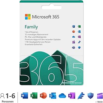 Microsoft 365 Family | 12 Months, Up to 6 Users | Word, Excel ...