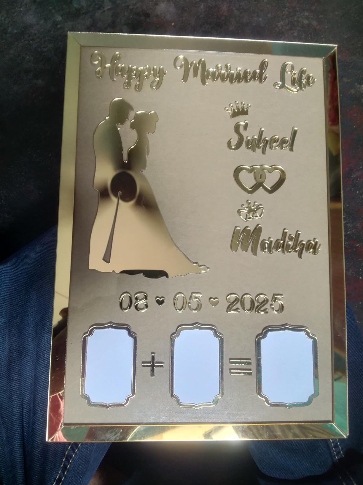 Couple Thumb Impression Gift (21 Cm X 29.7 Cm)| Wedding Thumb Print ...