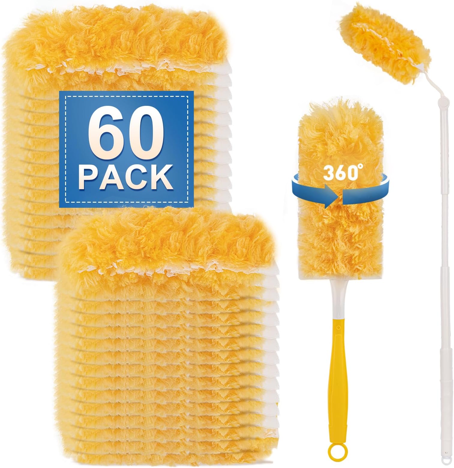 Amazon.com: 50 Sets Disposable Duster Refills Bulk, Extendable Heavy ...