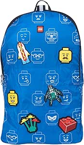 Amazon.com | LEGO Minifigure Packable Backpack with 6 patches, Iconic ...