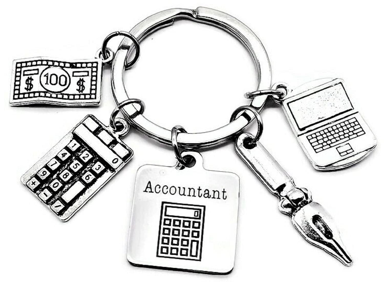 Kit Kiss Accountant Keychain CPA Certified Public Gift Auditor ...