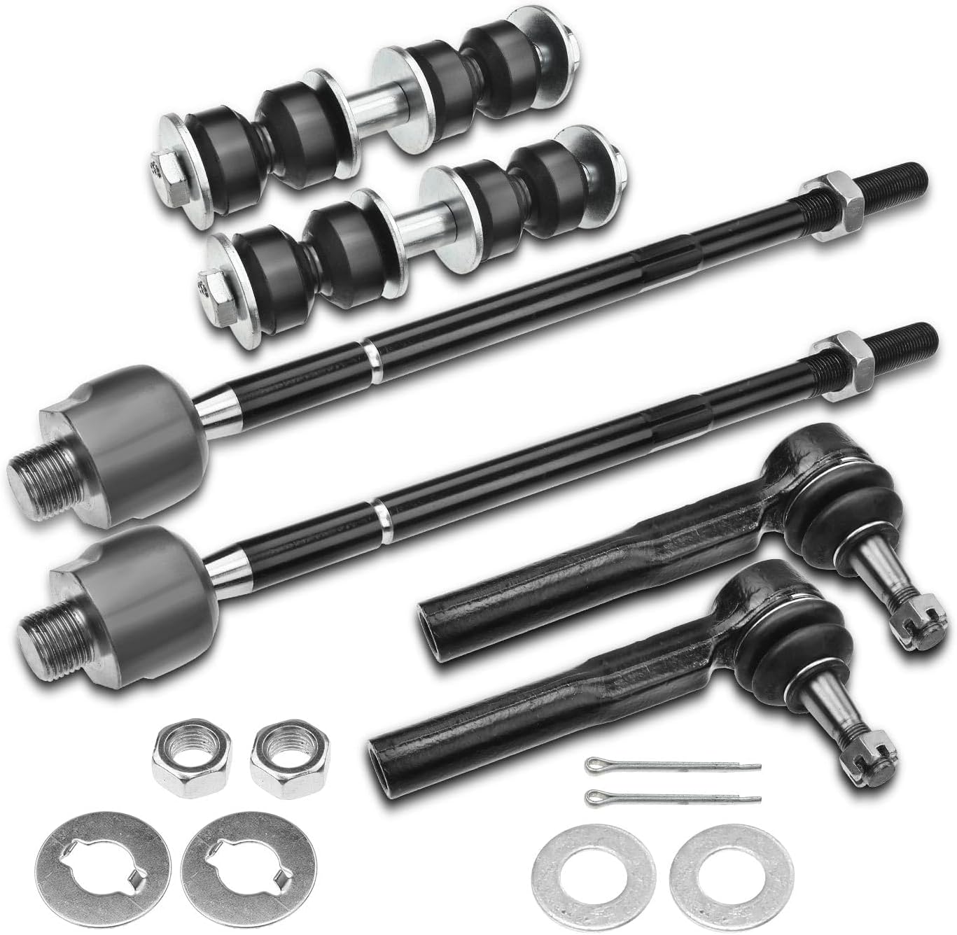 Amazon.com: Detroit Axle - 6pc Front Tie Rods Kit for Chevy Uplander ...
